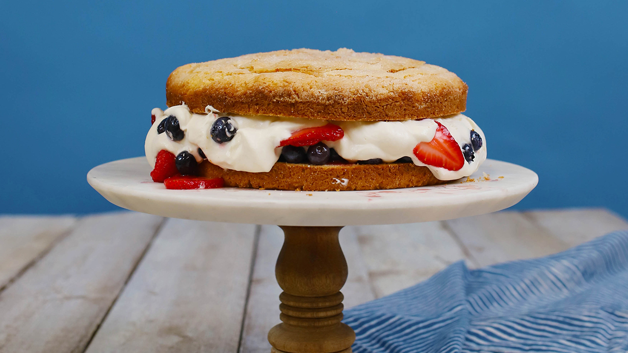 Big Berry Shortcake with Honey-Rosewater Cream - Washington Dairy